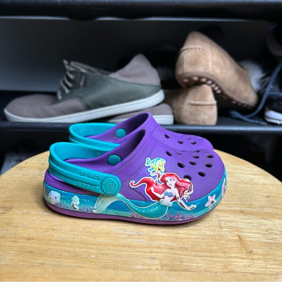 CROCS | Shoes | Crocs Disney Ariel The Little Mermaid Purple Sandals ...